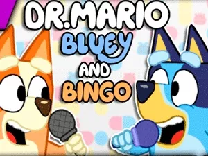 FNF Bluey & Bingo Sing Dr. Mario jugar en línea