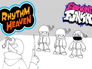 Rhythm Heaven in FNF play online