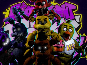 FNF vs FNaF 1 (vs Freddy, Chica, Foxy, Bonnie) play online